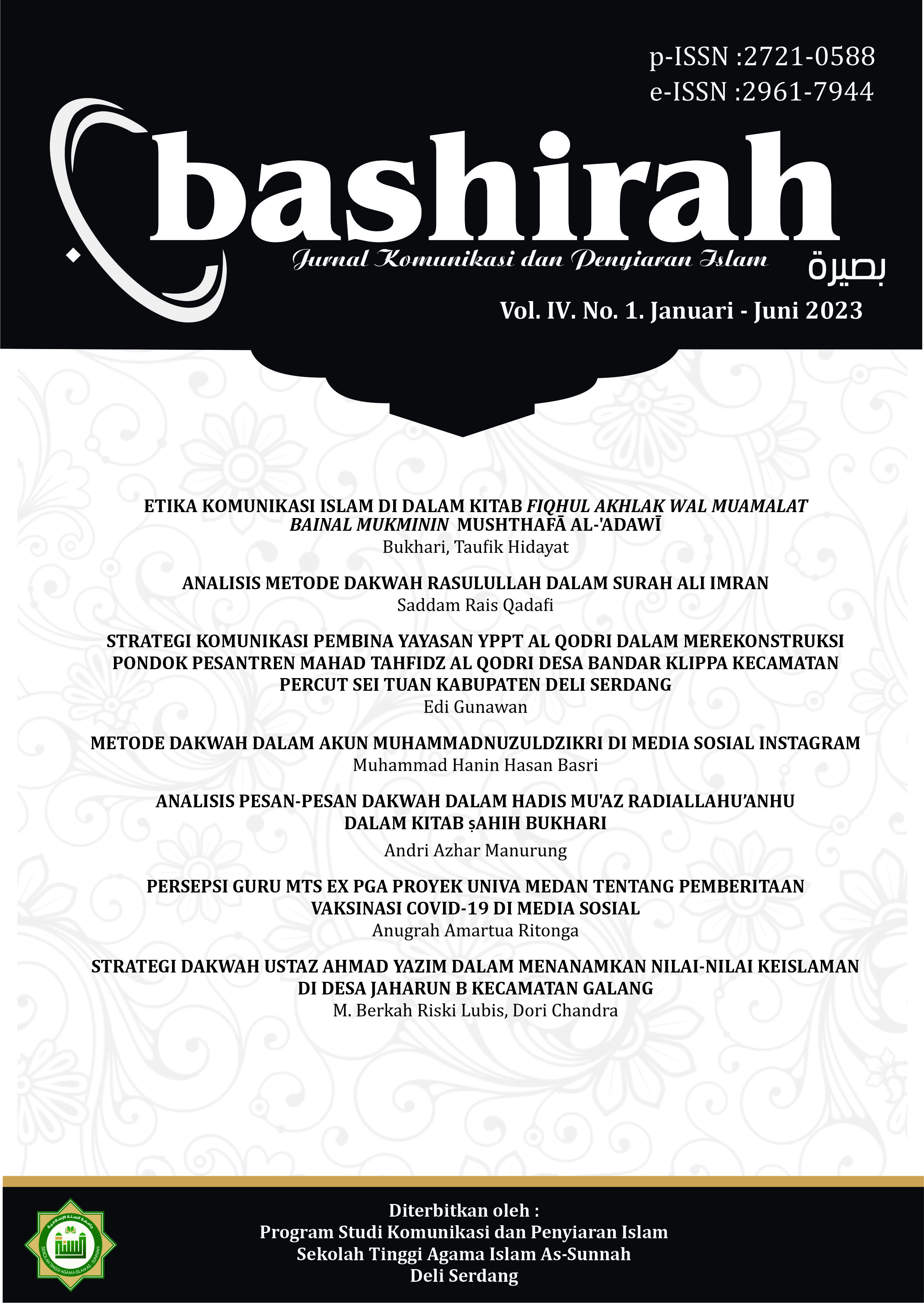 Archives | Bashirah: Jurnal Komunikasi dan Penyiaran Islam